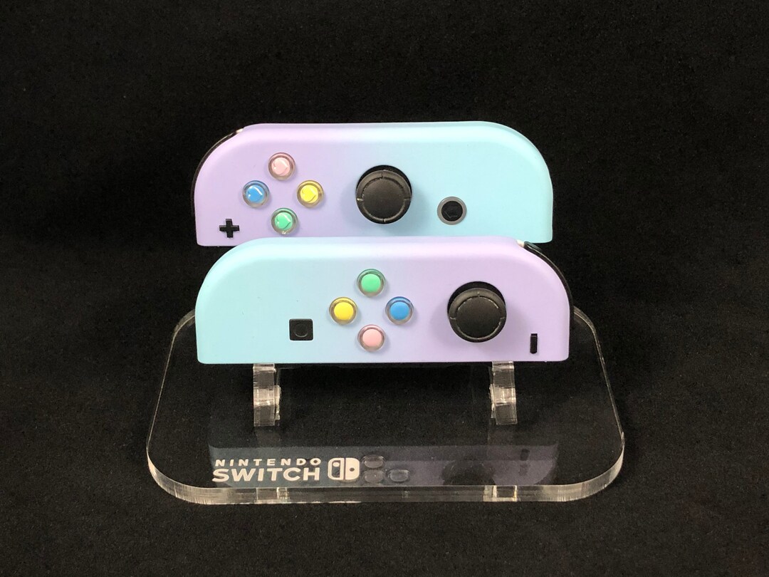 Custom Blue & Purple Pastel Hearts Nintendo Switch Controller Set - Etsy