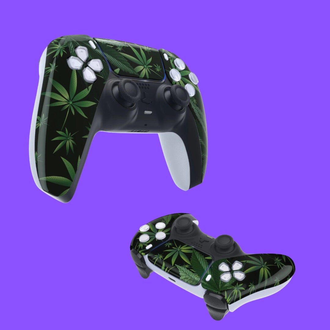 Custom Glossy Green Weeds Wireless PC or PS5 Controller With Customized ...
