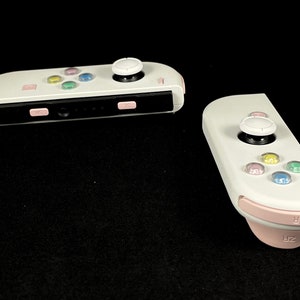 Custom White Nintendo Joycons With Rainbow Hearts & Pink - Etsy