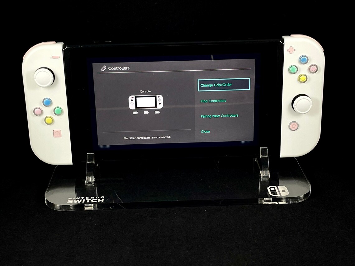 Custom White Nintendo Joycons With Rainbow Hearts & Pink - Etsy