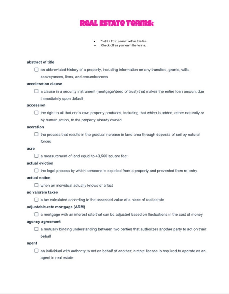 Real Estate Student Bundle Math Guide Visual Study Guide Practice Test ...