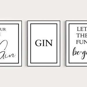 The Gin Collection | Gin Wall Prints | Printable Posters | Gin Wall Art ...