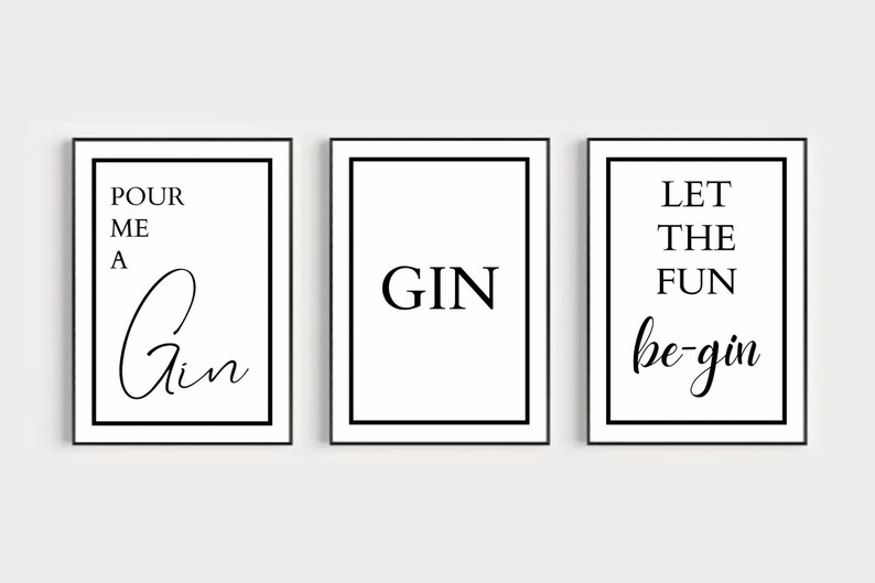The Gin Collection | Gin Wall Prints | Printable Posters | Gin Wall Art ...
