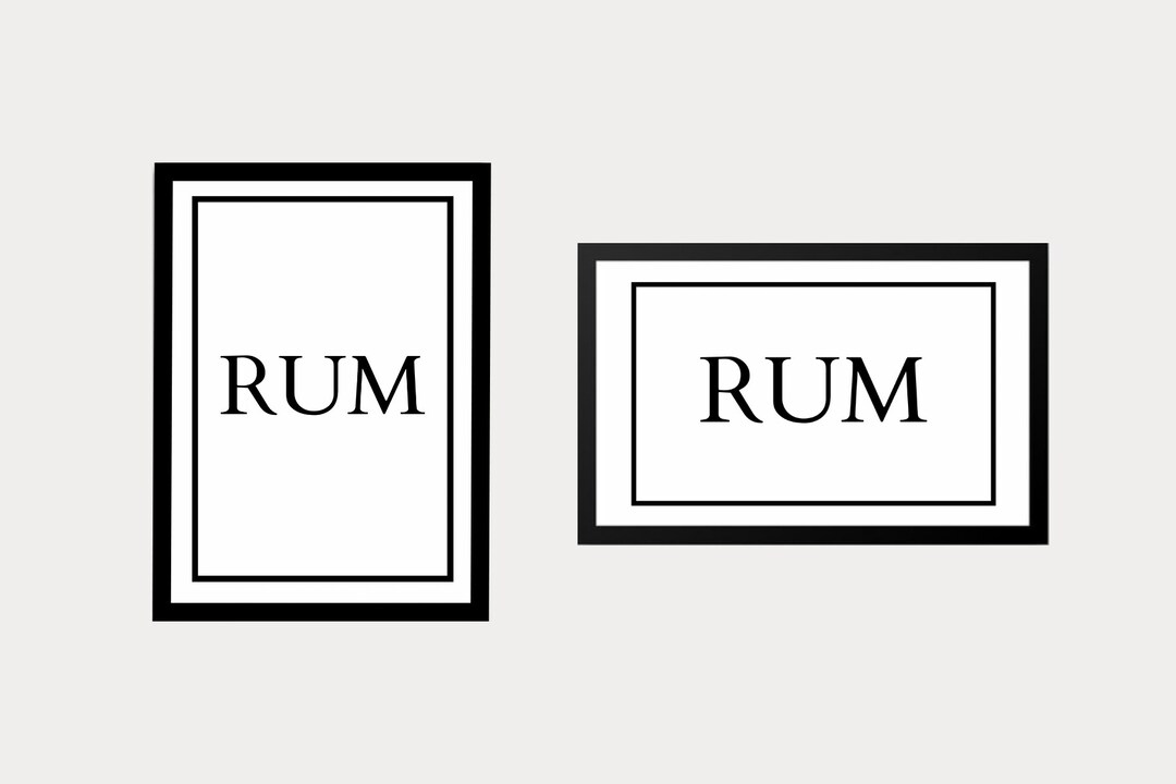 Rum Wall Print | Printable Poster | Rum Wall Art | Rum Gift | Kitchen ...