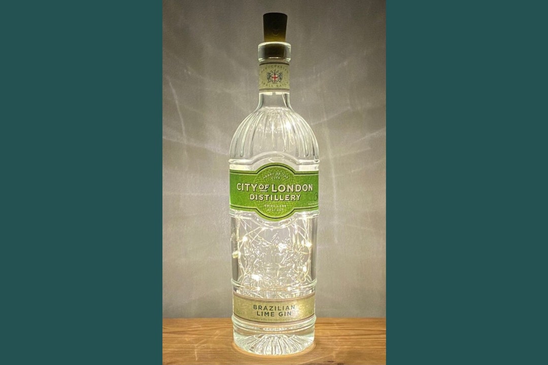 Buy City of London Brazilian Lime Gin Bottle Lamp Warm / Bright LED ...