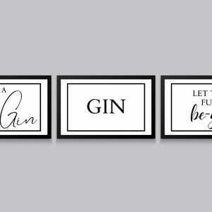 The Gin Collection | Gin Wall Prints | Printable Posters | Gin Wall Art ...