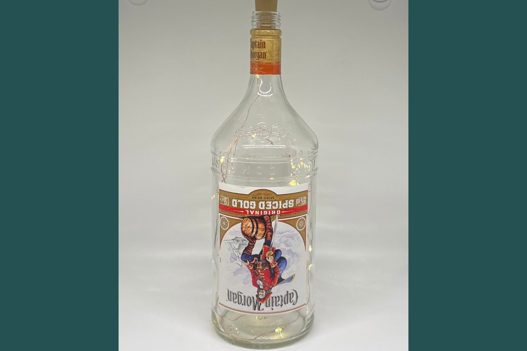 Captain Morgan Spiced Rum Optics Bottle Lamp Warm / Bright LED Lights ...