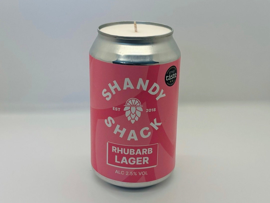 Shandy Shack Rhubarb Lager Can Candle | Custom Scented Candle ...