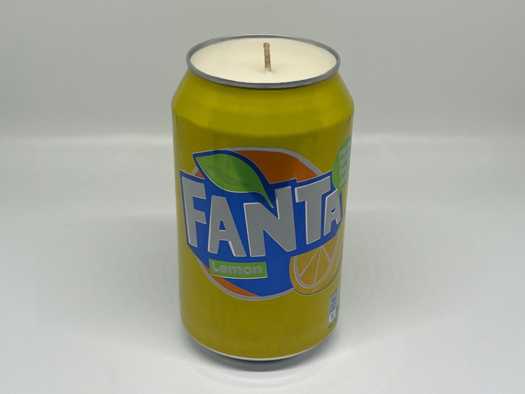 Fanta Lemon Can Candle | Custom Scented Candle | Handpoured Soy Wax ...