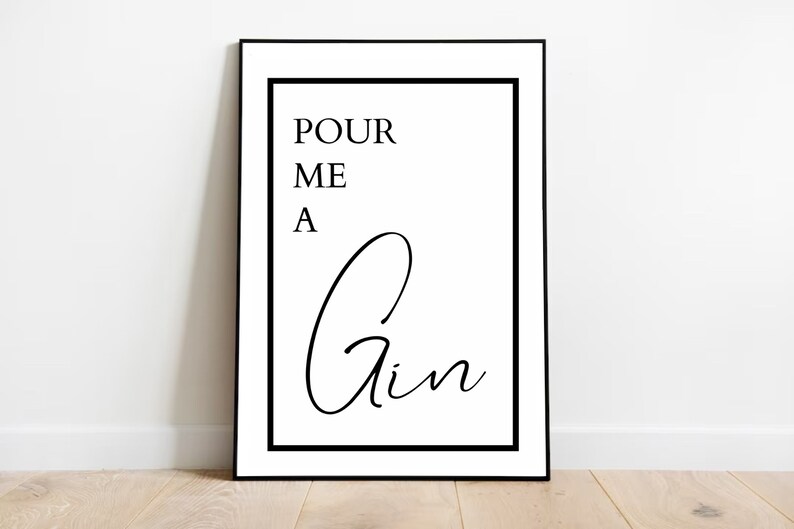 The Gin Collection | Gin Wall Prints | Printable Posters | Gin Wall Art ...