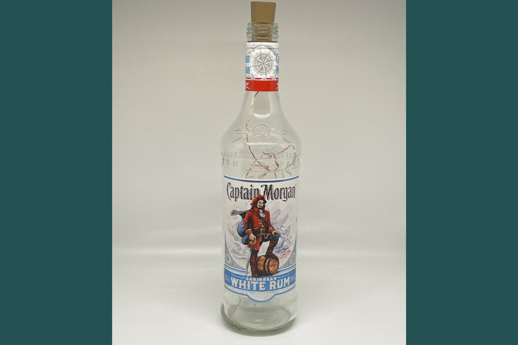 Captain Morgan Caribbean White Rum Bottle Lamp Warm / Bright LED Lights ...
