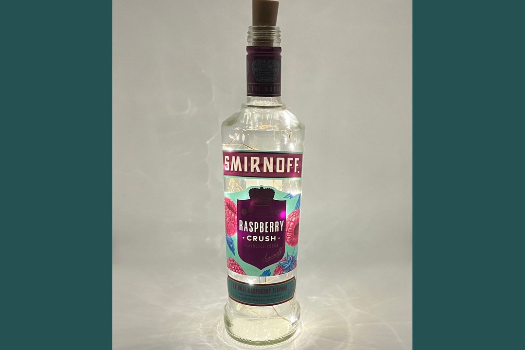 Smirnoff Raspberry Crush Vodka Bottle Lamp | Warm/ Bright LED Lights ...