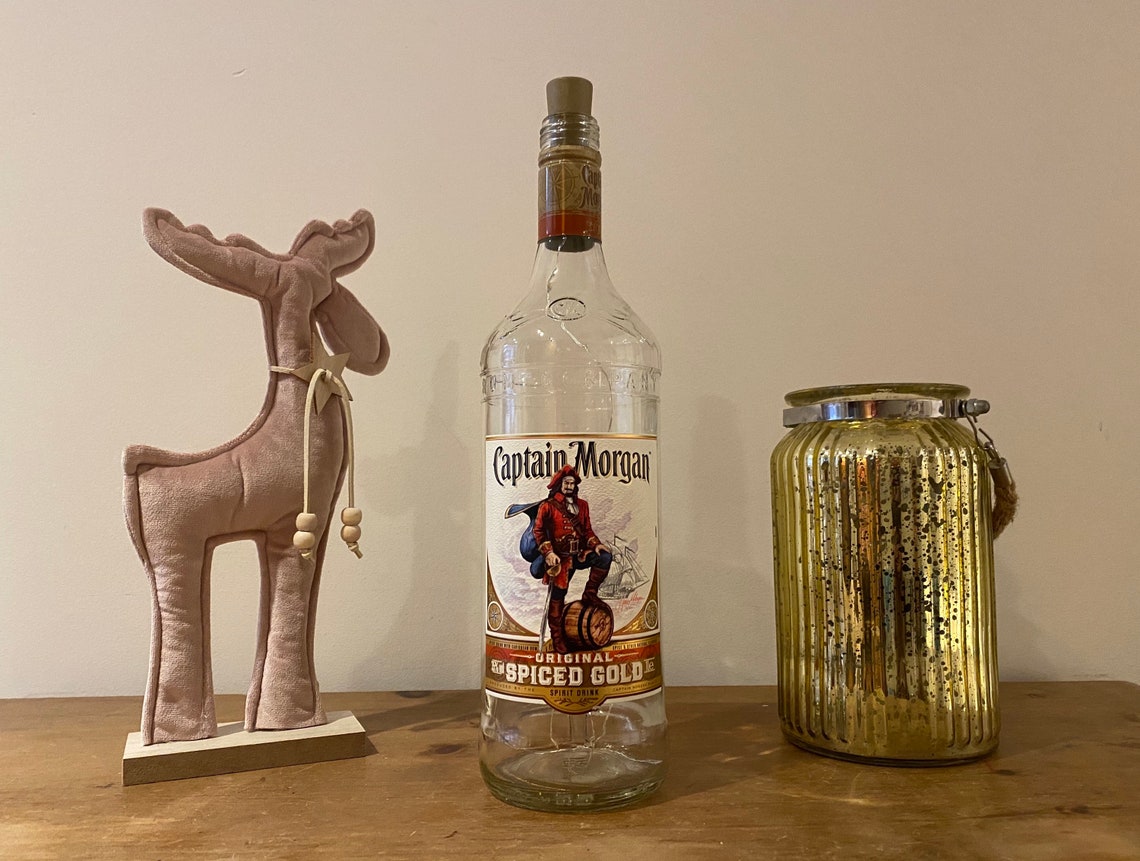 Captain Morgan Spiced Rum 1L Bottle Lamp | Warm / Bright LED Lights ...