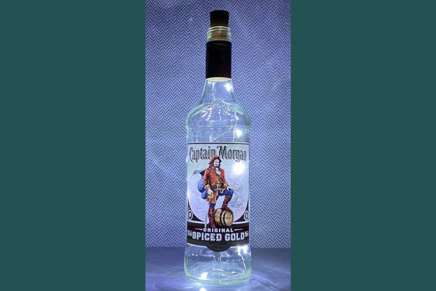 Captain Morgan Spiced Rum Bottle Lamp Warm / Bright LED - Etsy