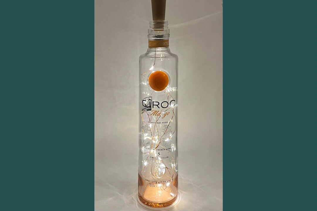 Ciroc Mango Vodka Bottle Lamp | Warm/ Bright LED Lights | Light up ...