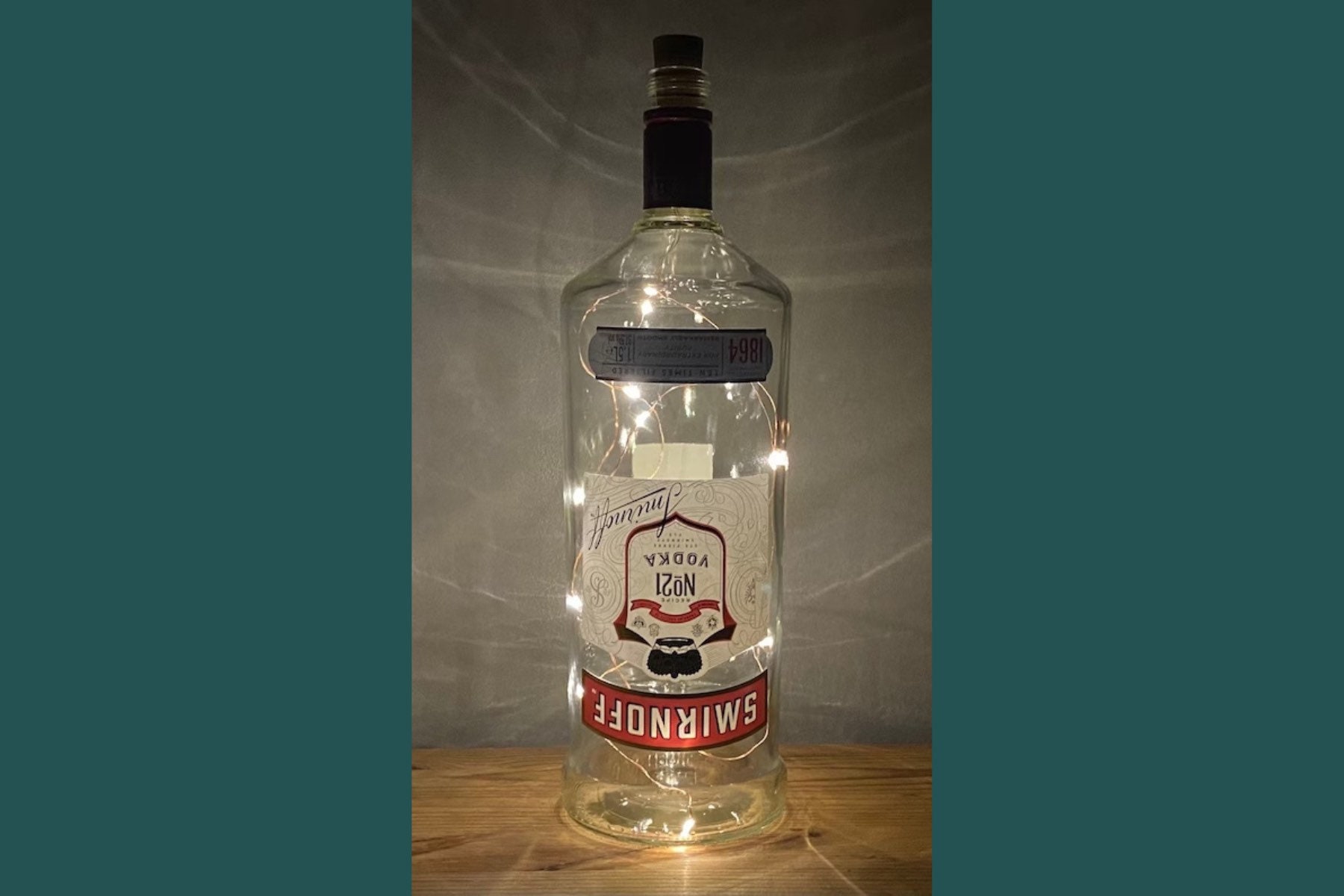 Smirnoff Vodka Optics Bottle Lamp | Warm / Bright LED Lights | Light up ...