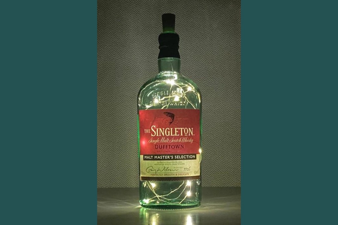 The Singleton Whiskey Bottle Lamp | Warm LED Lights | Light up Whiskey ...