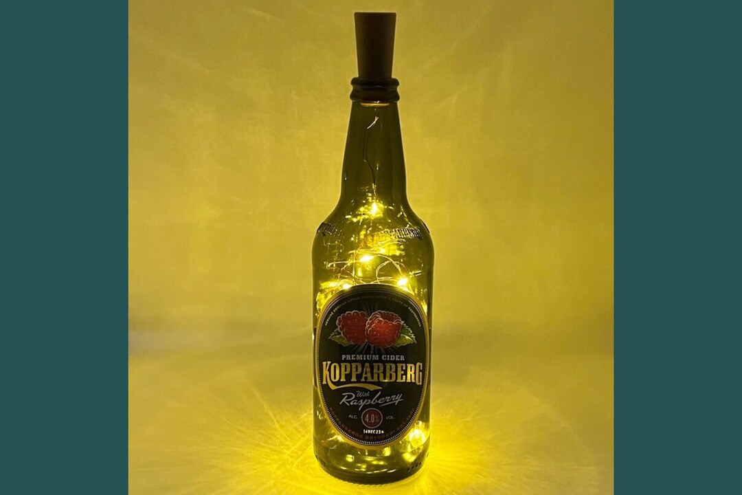 Kopparberg Raspberry Cider Bottle Lamp Warm / Bright LED Lights Light ...