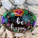 Be Happy Floral Rock - Etsy