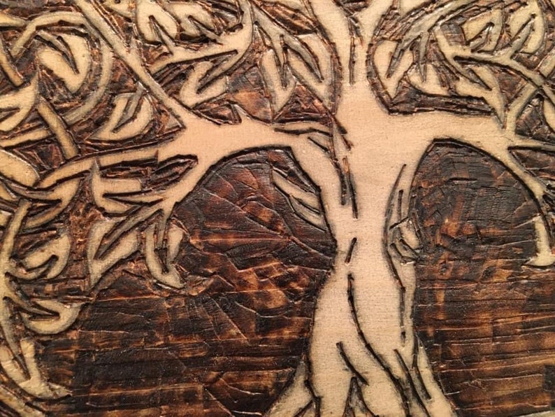 Tree of Life - Pyrography Wood Burning - Etsy