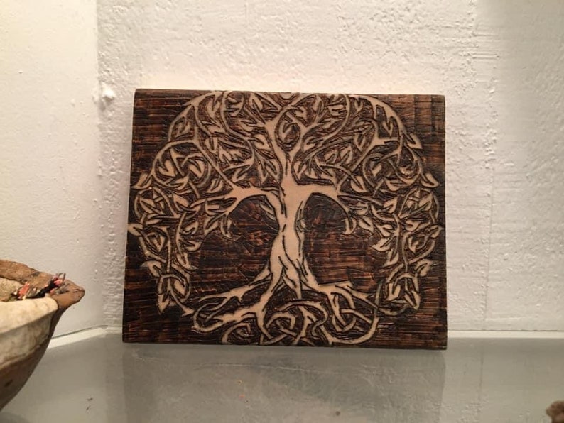 Tree of Life - Pyrography Wood Burning - Etsy