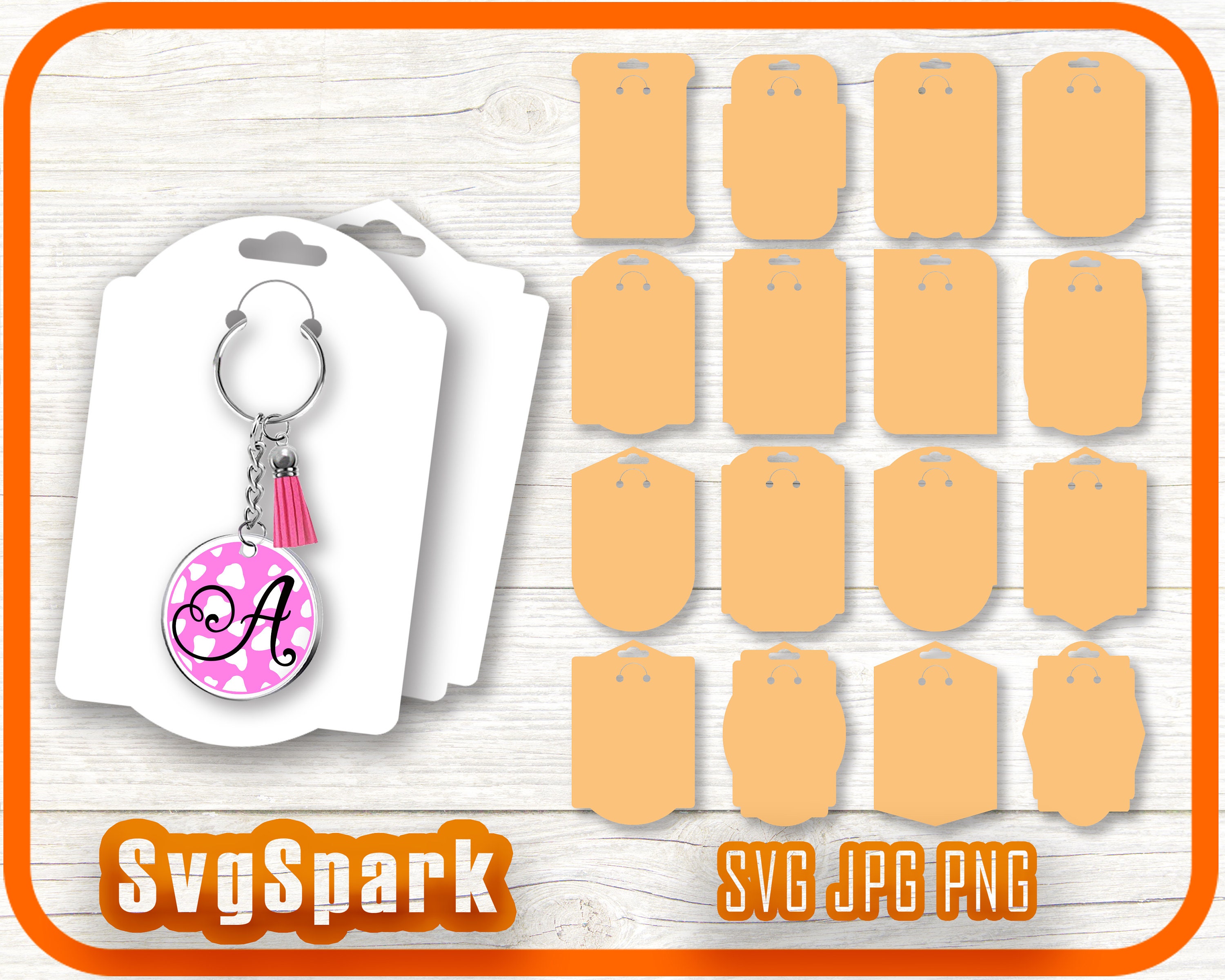 664 Keychain Display Card Template Free Download Free SVG Cut Files 