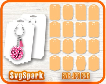 Keyring Display Card Template Keychain Svg Keyring Card Svg - Etsy