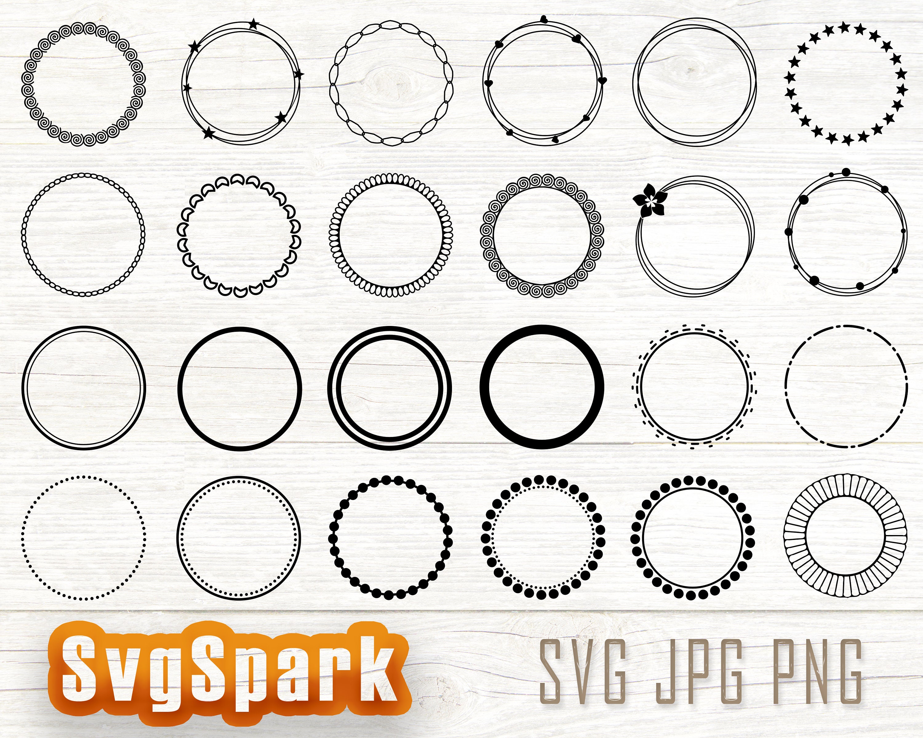 Circle Frame Svg Circle Svg Bundle Circle Monogram Svg Etsy Australia