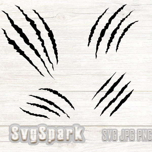 Claw Ripped Svg - Etsy