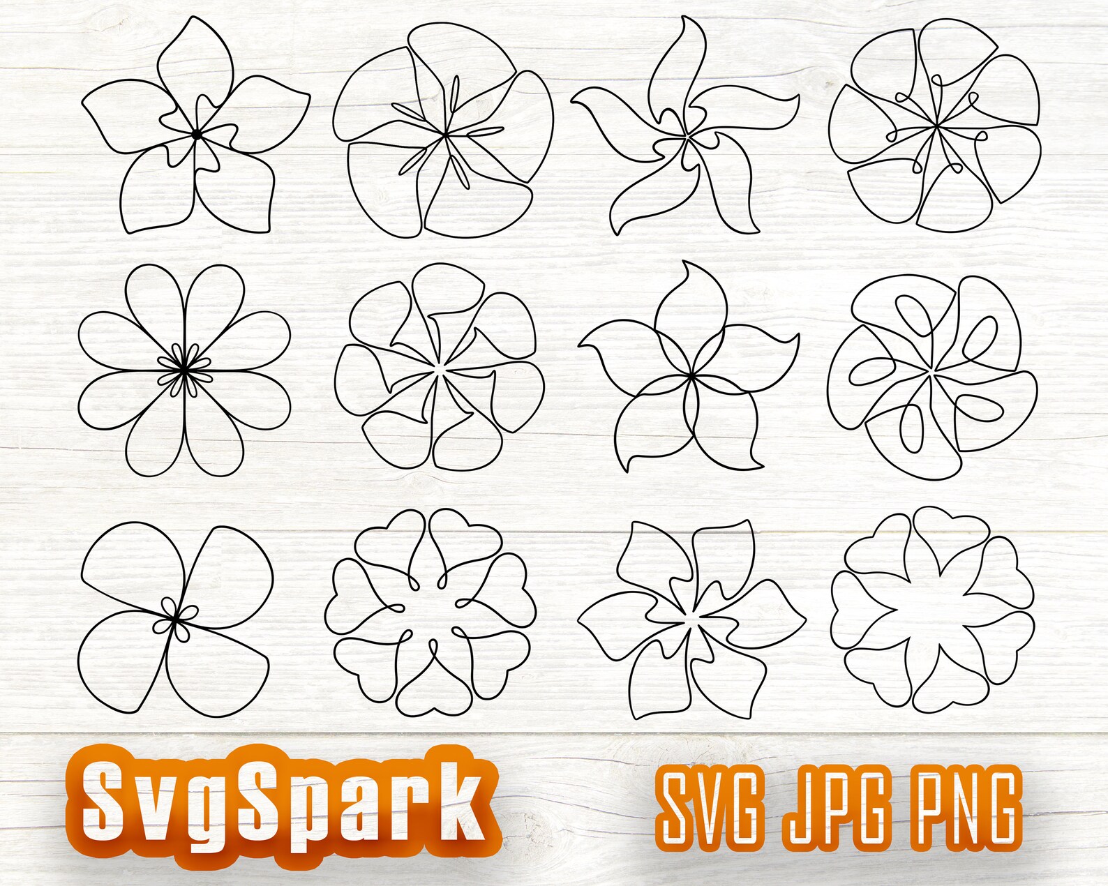 FLOWER Svg Paper Flower Svg Flower Svg Bundle Flower Cut - Etsy
