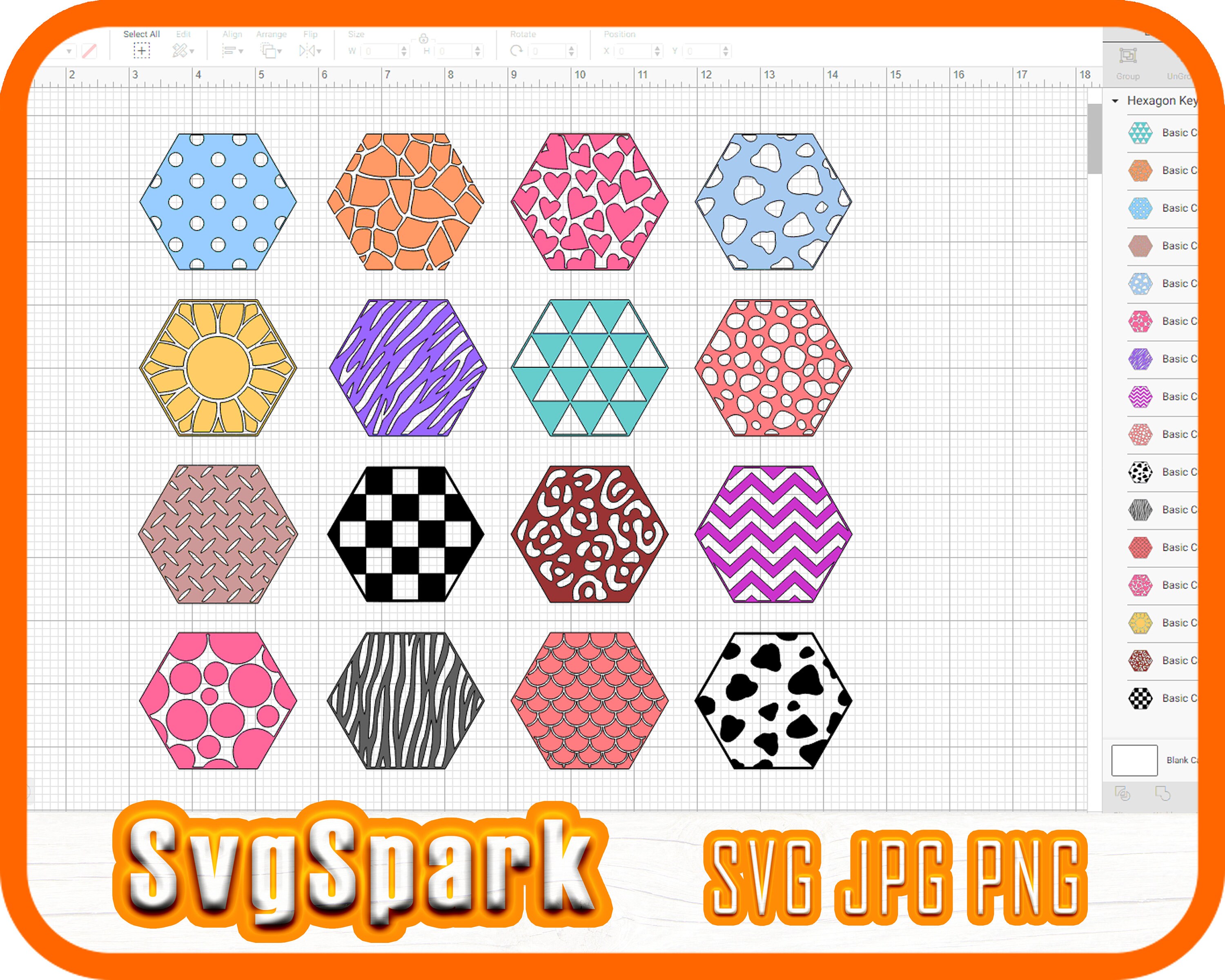 HEXAGON PATTERN Svg Hexagon Keychain Svg Keychain Pattern - Etsy UK