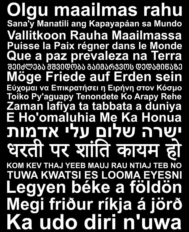 Peace Pole Vinyl Sticker: "may Peace Prevail on Earth" - 140 Languages ...