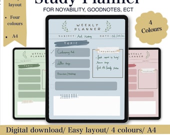 Student Study Planner - Etsy
