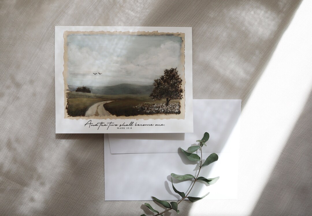 And the Two Shall Become One Flesh - Christian Wedding Card - Acrylic ...