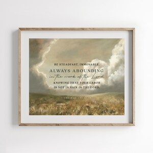Work of the Lord - Christian Scripture Art - Vintage Landscape Oil ...