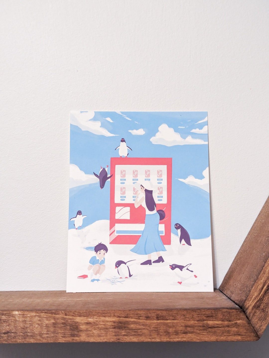 Penguin Highway Vending Machine Postcards-sized Art Print - Etsy