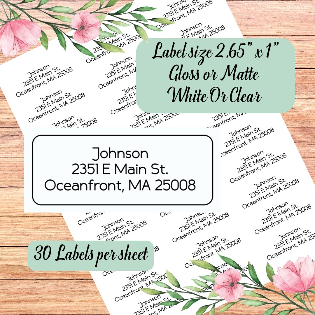 Fancy Clear Address Labels at Jordan Arida blog