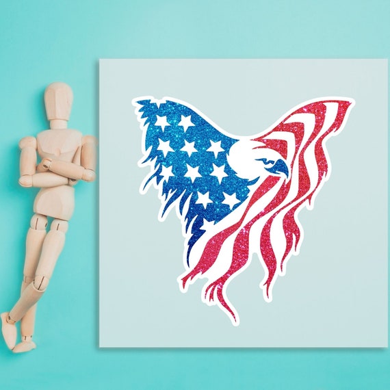 American Eagle American Flag Flag Sticker Eagle Sticker | Etsy