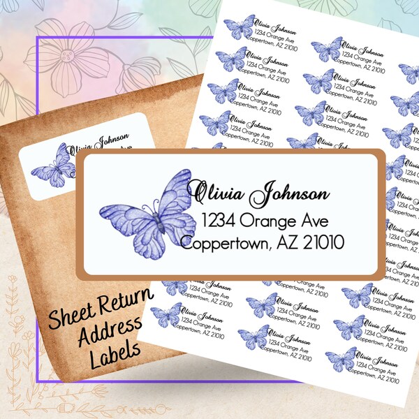 Butterfly Label - Etsy