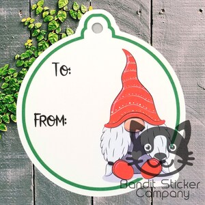 Gnome Gift Tag Stickers Christmas Gnome Tag Christmas - Etsy