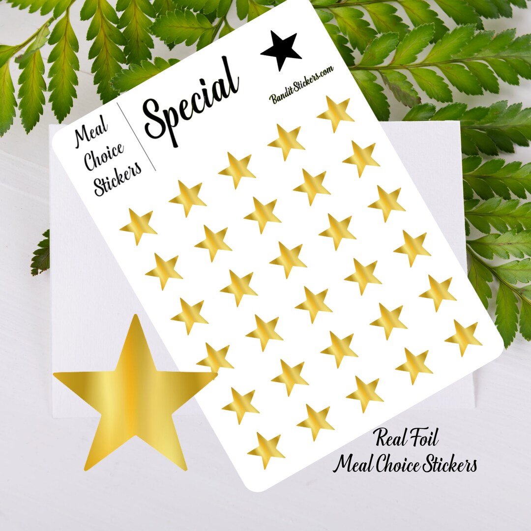 Foiled Wedding Meal Choice Stickers, Wedding Choice Sticker, Place Card ...