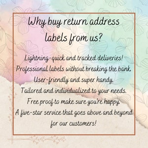 Return Address Label, Block Font Script, Easy to Read Labels, Business ...