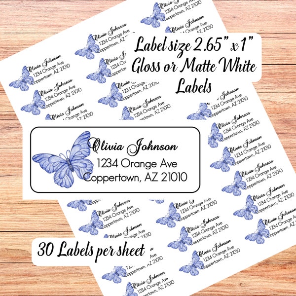 Butterfly Label - Etsy