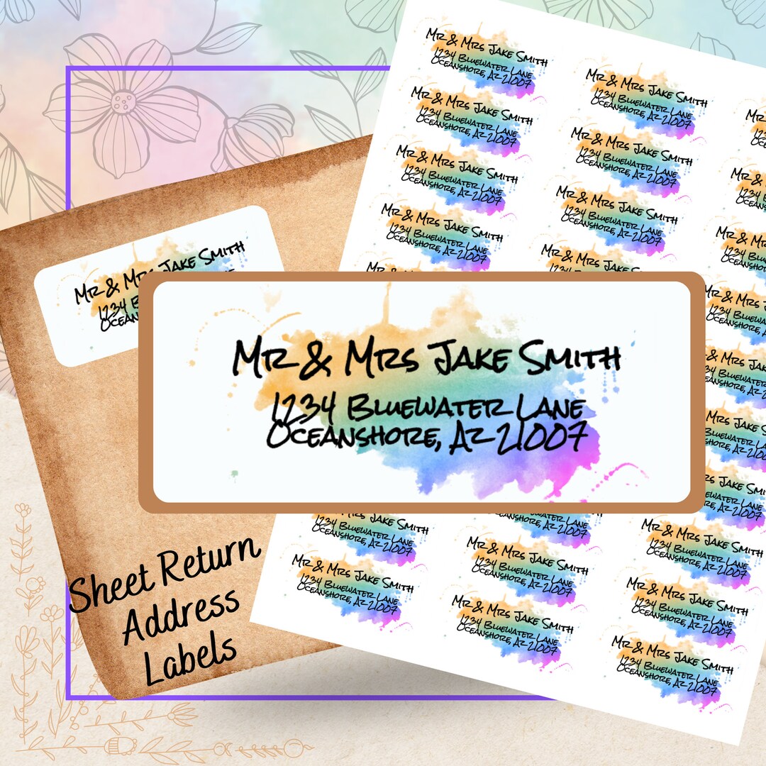 Return Address Label, Custom Mailing Address Stickers, Personalized ...