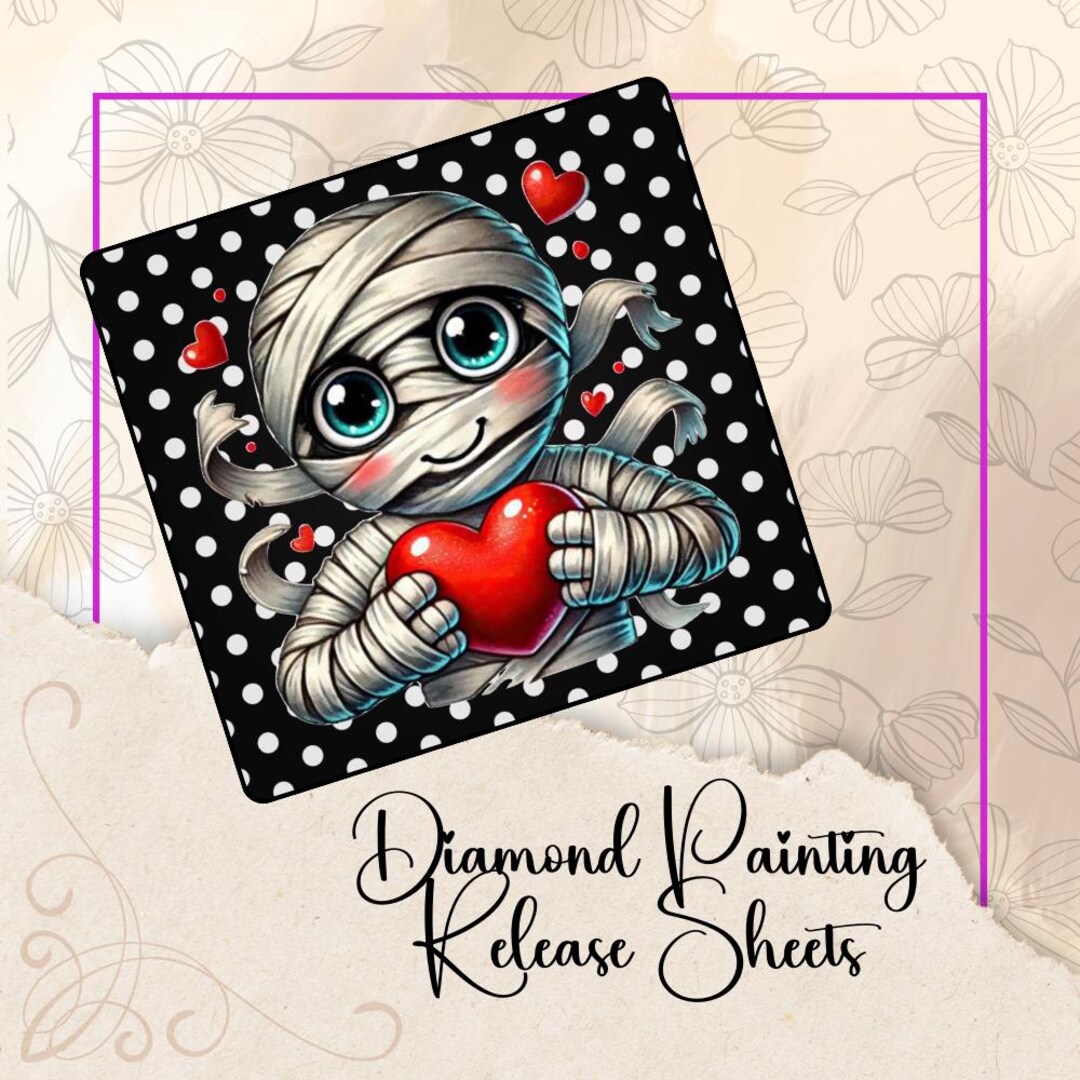 I Love You Mummy Diamond Painting Release Papers: Reusable Silicone ...