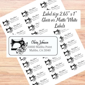Return Address Labels Vintage Sewing Machine Labels Quilt - Etsy