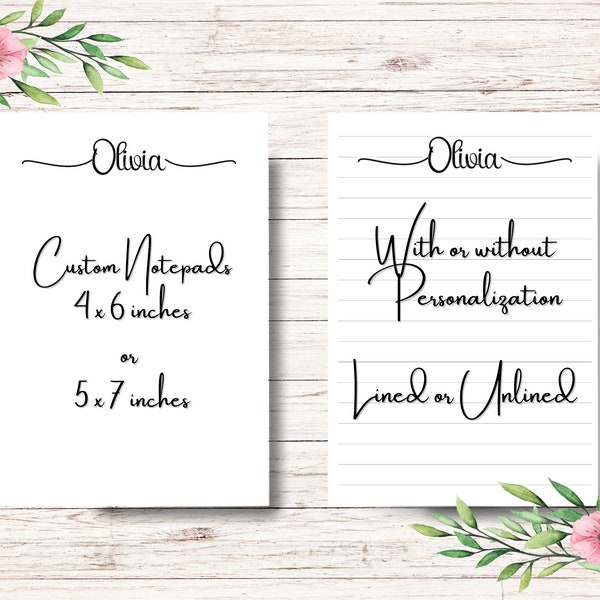Personalized Notepad - Etsy