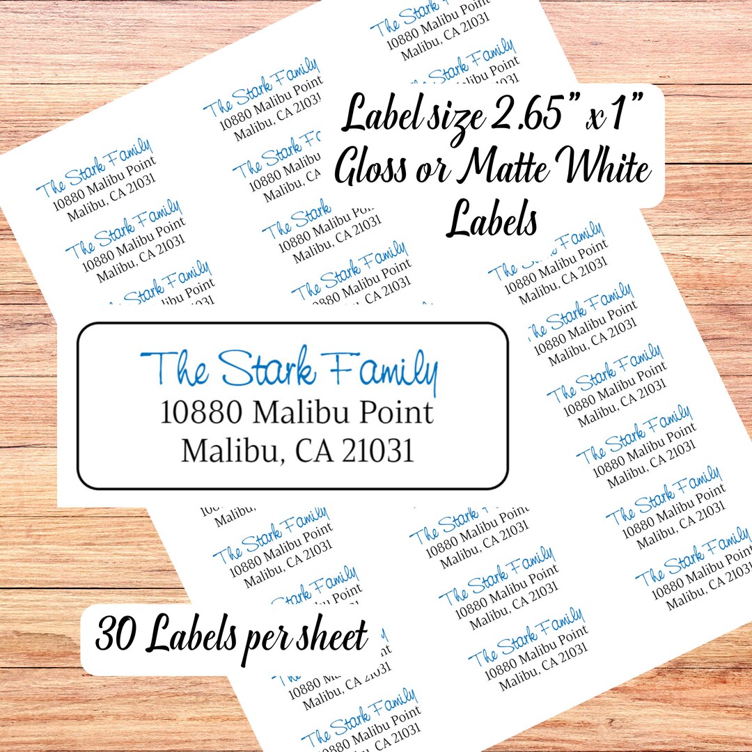 Calligraphy Return Address Labels Custom Font Labels Mailing - Etsy