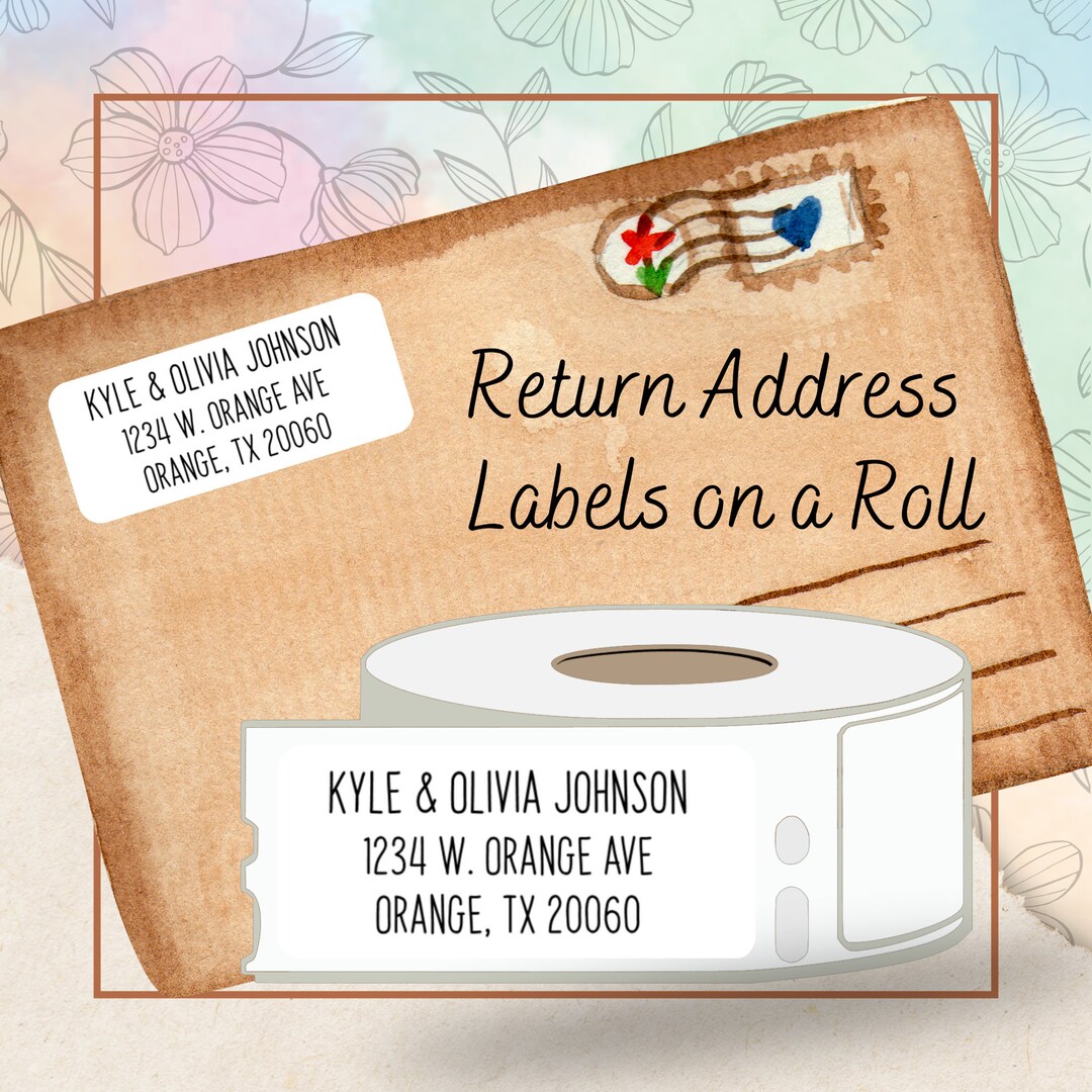 Personalized Rolled Return Address Labels. Stylish Custom Stickers ...