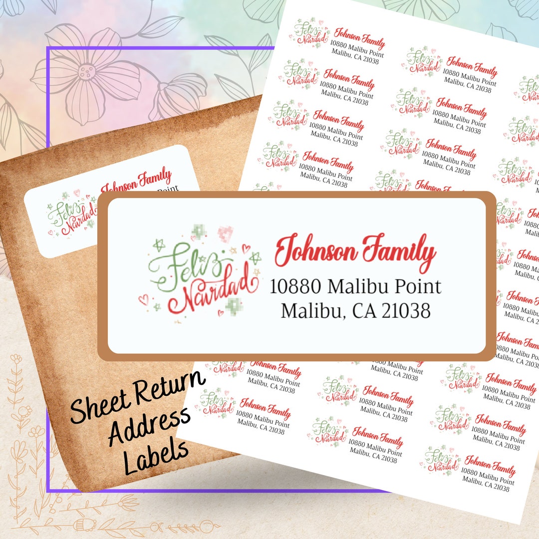Feliz Navidad Christmas Stickers Personalized Holiday Self-adhesive ...
